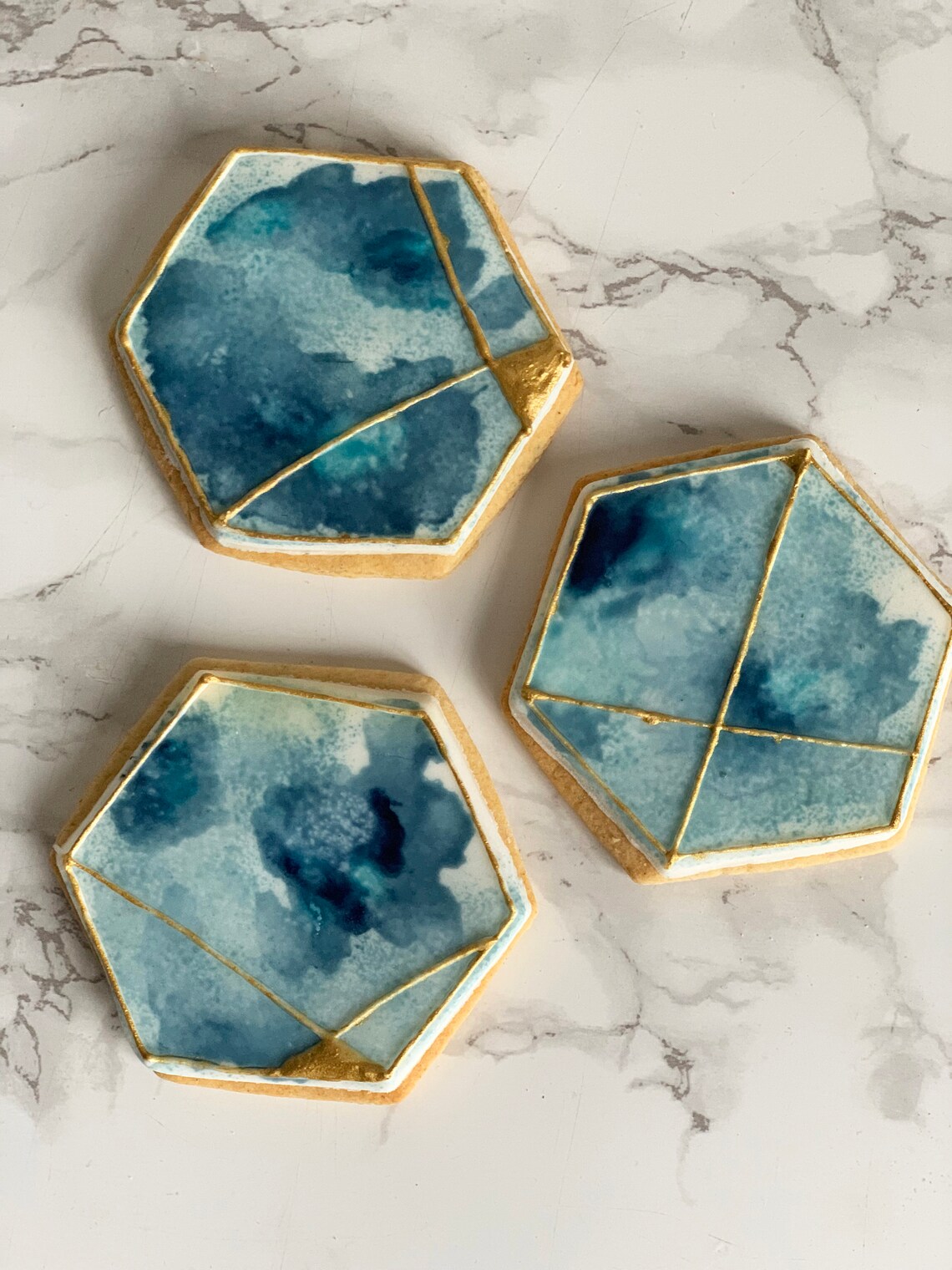 Watercolour Ink Biscuit / Cookie Favours Favor With Edible - Etsy