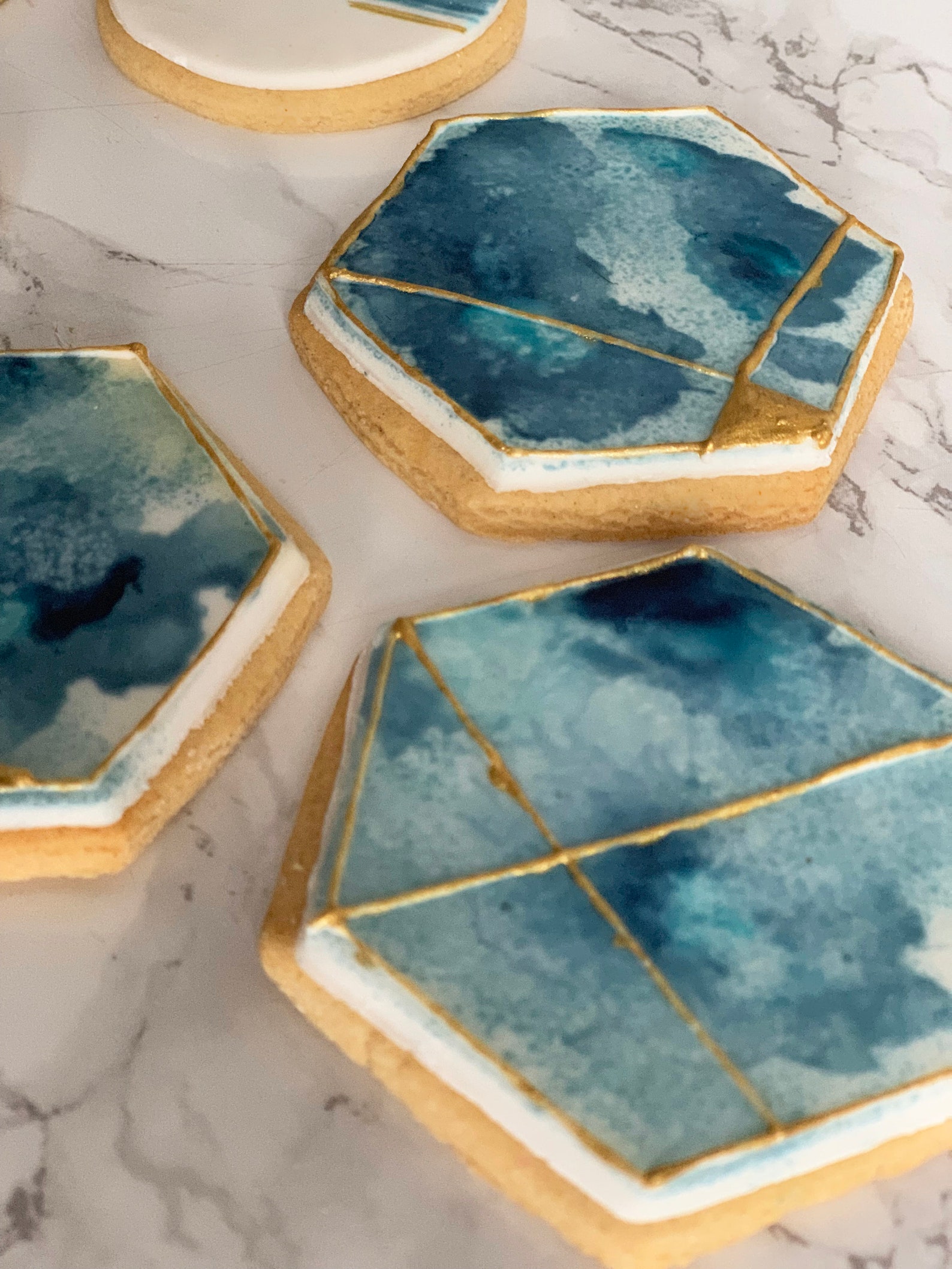 Watercolour Ink Biscuit / Cookie Favours Favor With Edible - Etsy