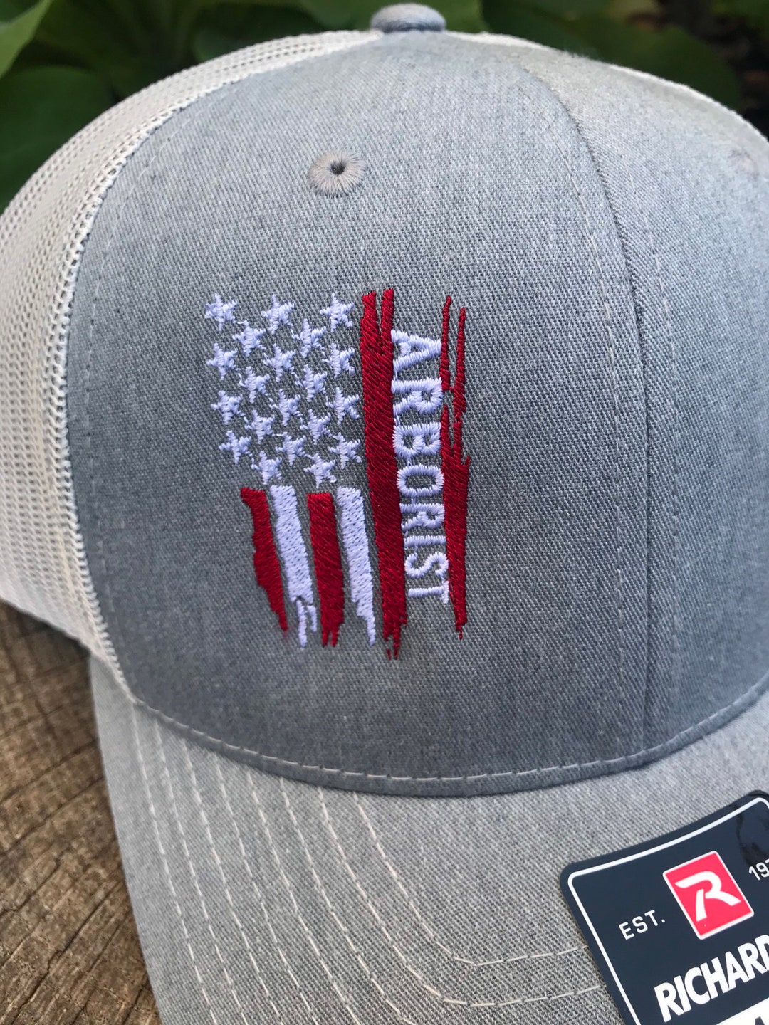 Arborist American Flag Tree Guy Forestry and Logger Richardson 112 Hat ...
