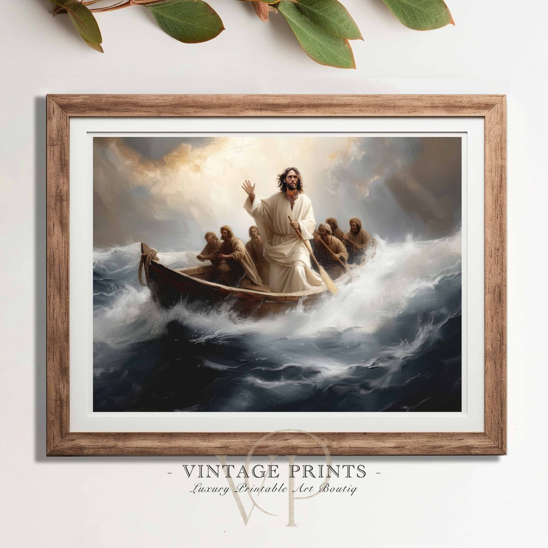Christ Calms the Storm | Serene Savior | Peace Amidst Turmoil | Faith ...