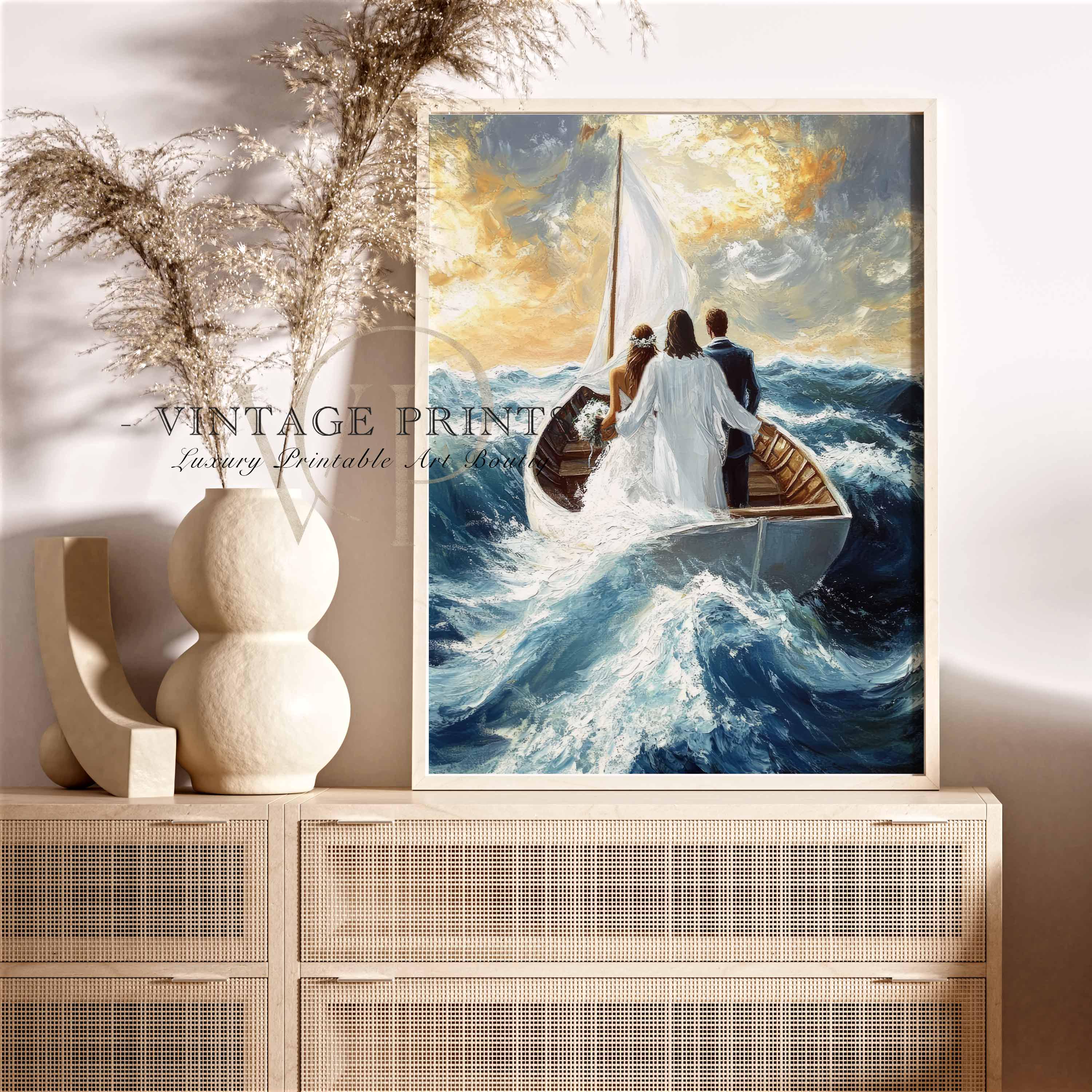 Christ at the Helm | Christian Marriage Wall Art | Jesus in the Storm ...