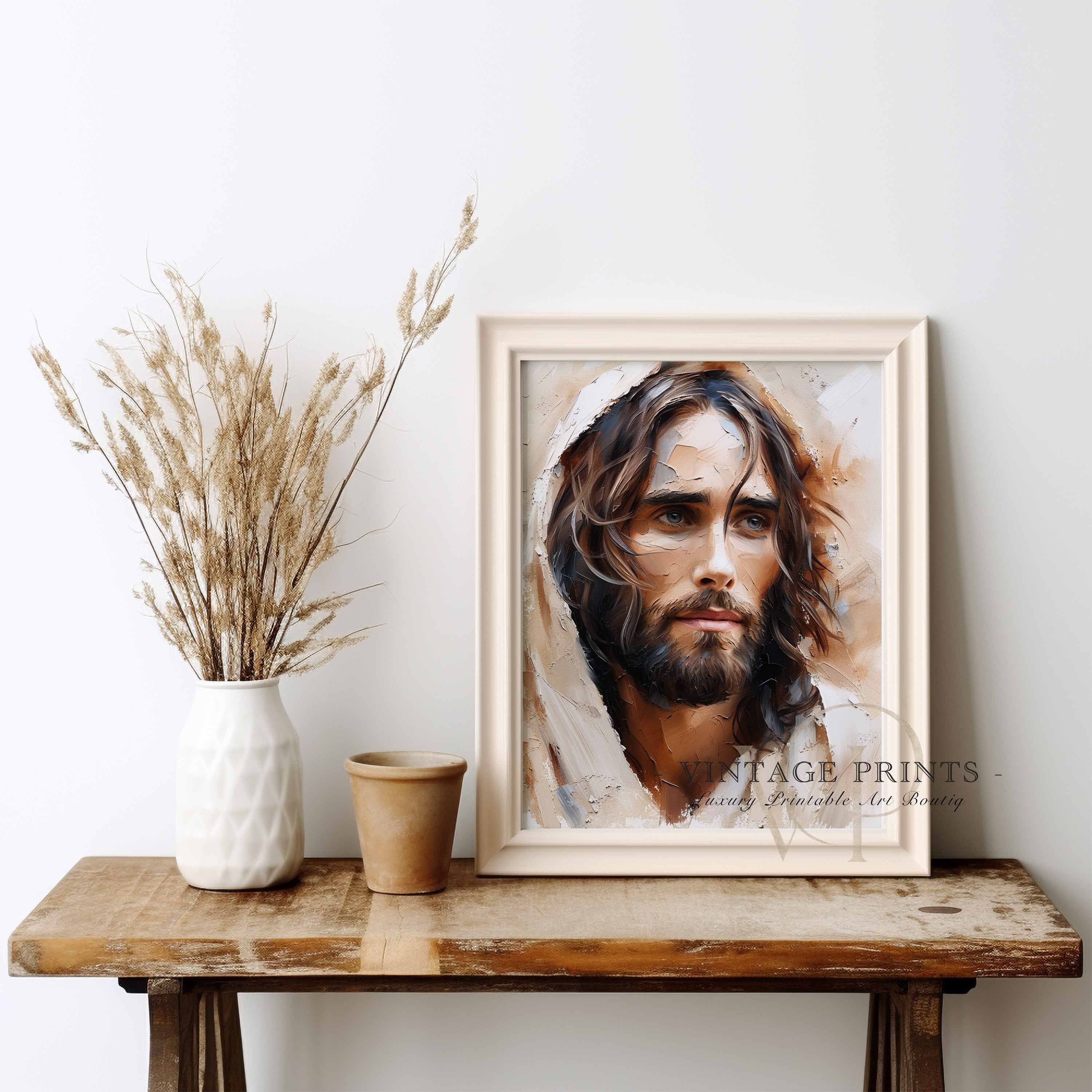 Gaze of Compassion Jesus Christ Portrait Serene Christian Art Print ...