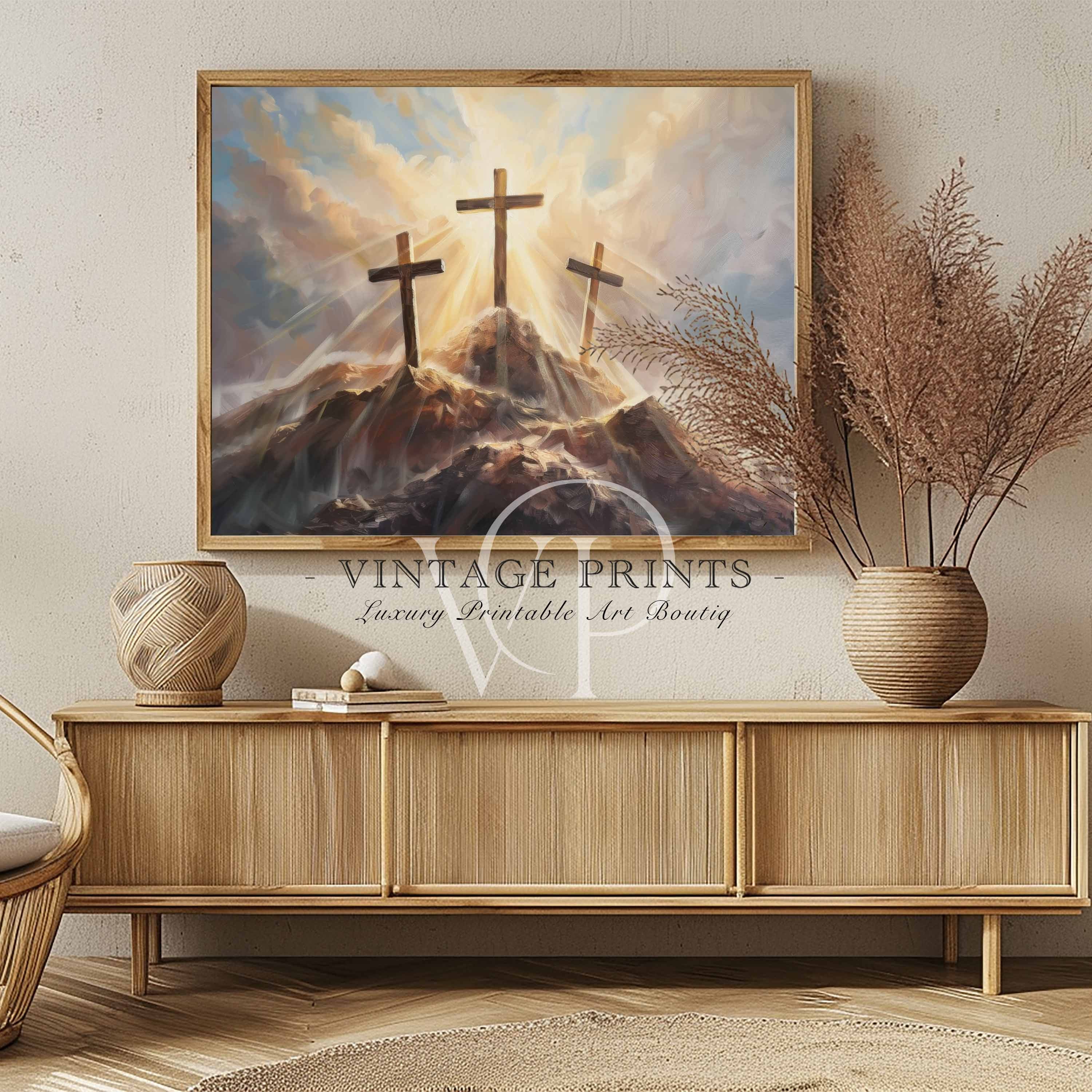 Calvary's Radiance Triumphant Cross Mount of Salvation Resurrection ...