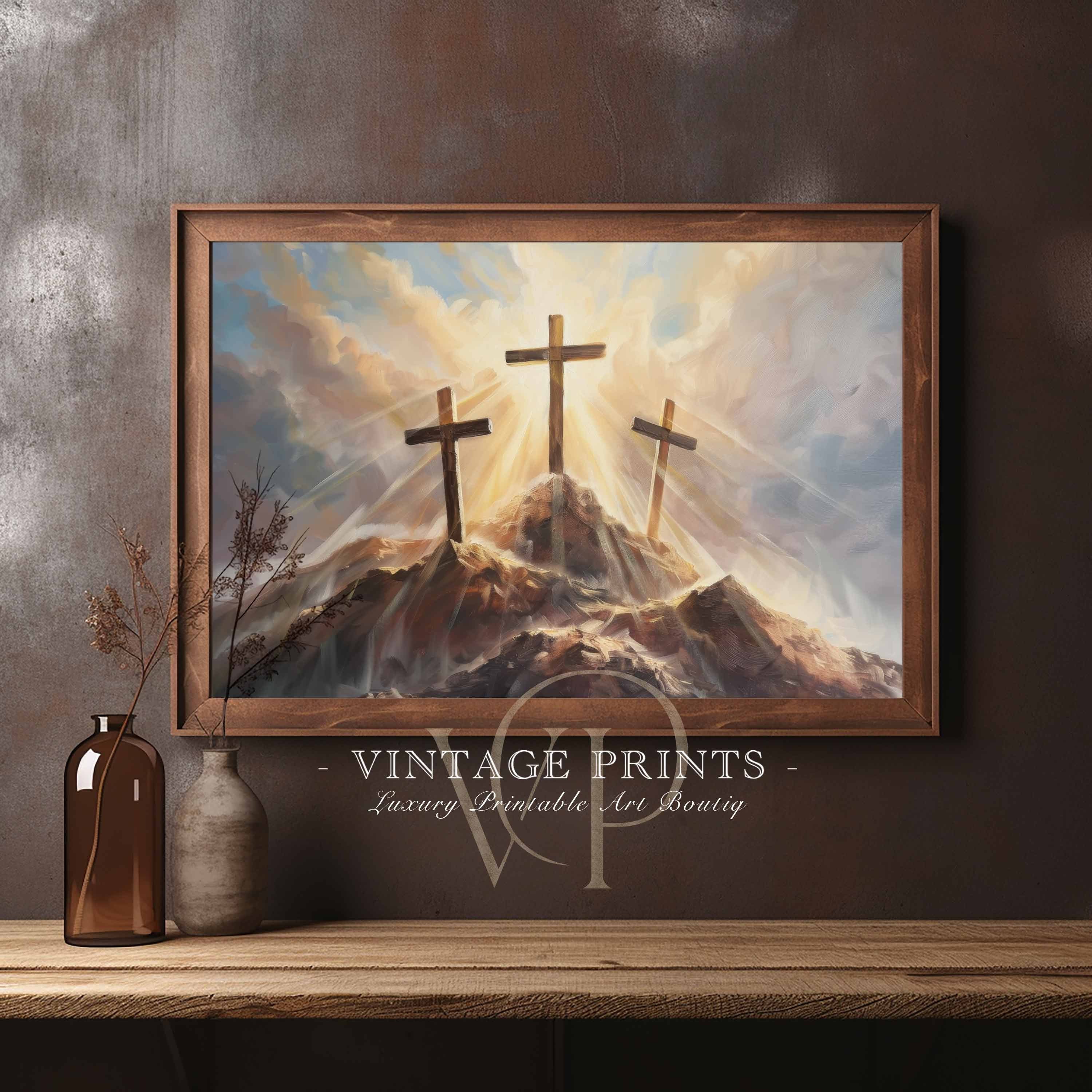 Calvary's Radiance Triumphant Cross Mount of Salvation Resurrection ...