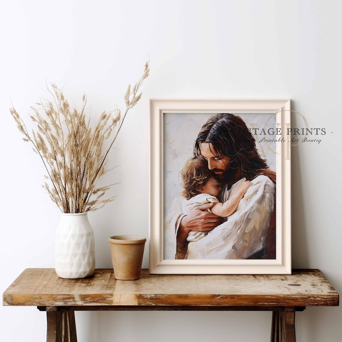 Embrace of Grace | Jesus and Child | Heartwarming Christian Art Print ...