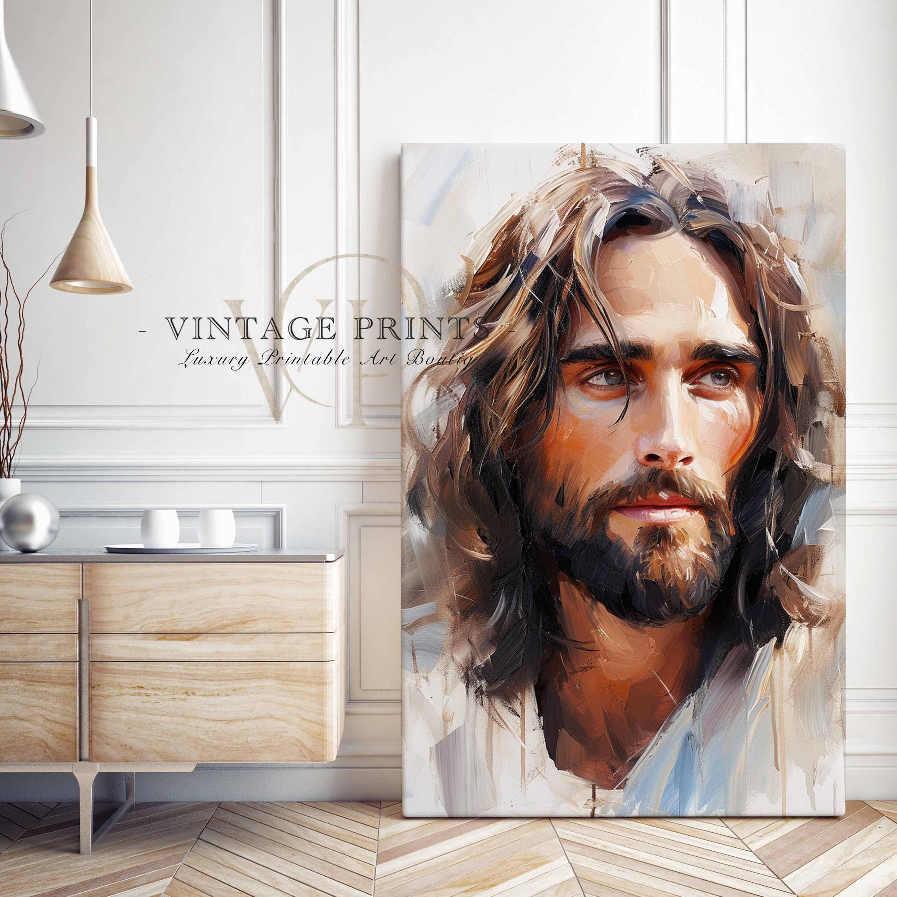 Profound Gaze Portrait of Christ Inspirational Christian Art Print ...