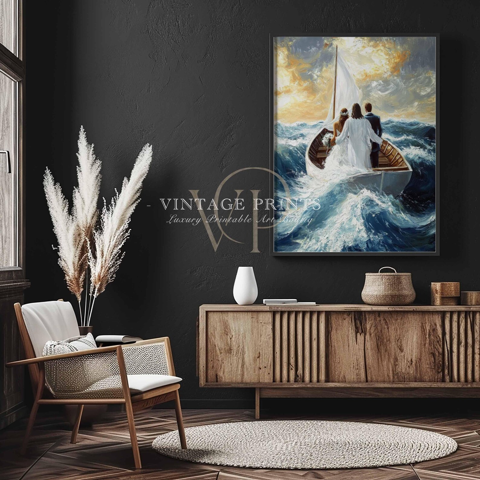 Christ at the Helm | Christian Marriage Wall Art | Jesus in the Storm ...