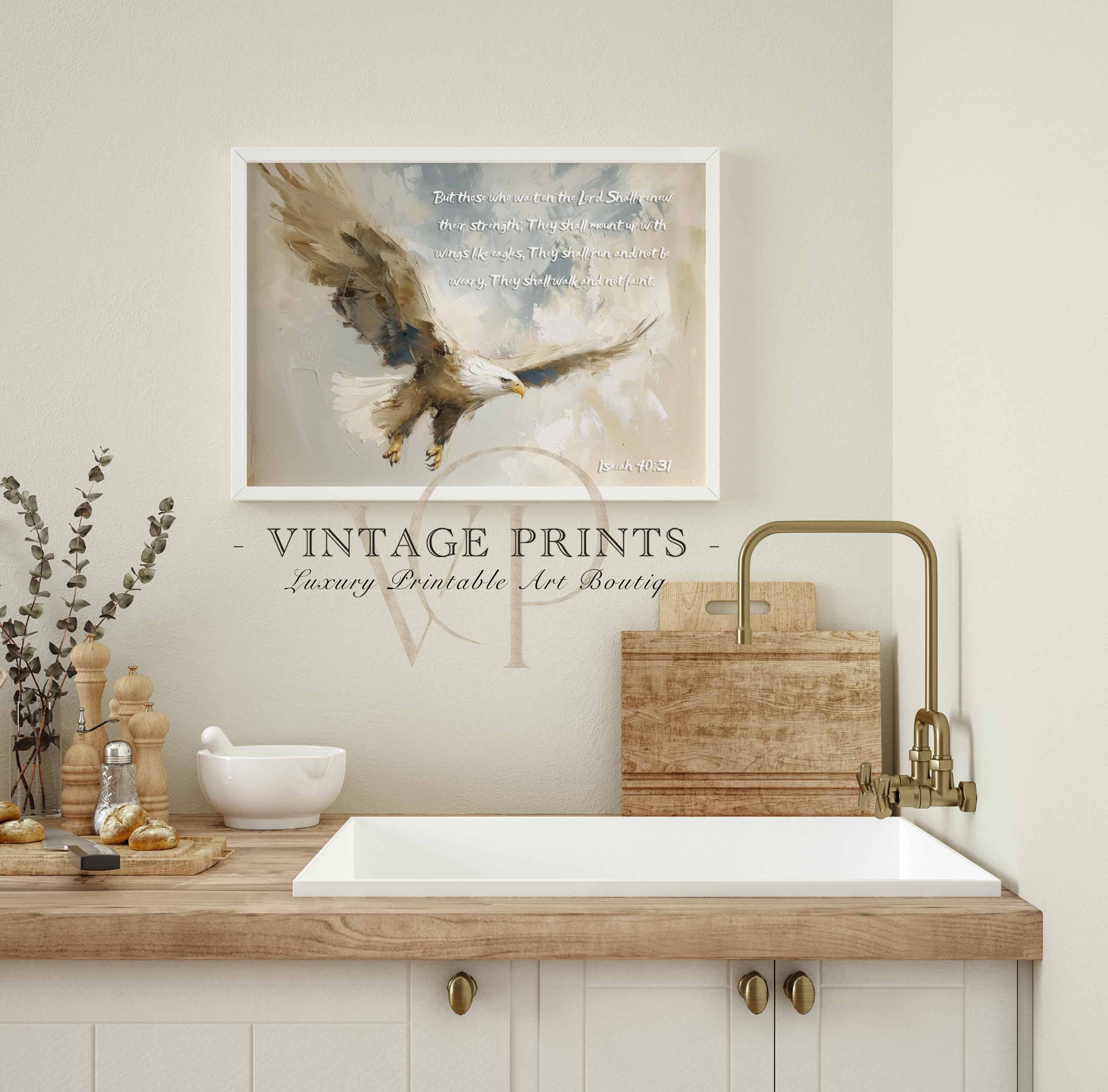 Sovereign Flight | Majestic Eagle Art | Isaiah 40:31 Inspired | Hope in ...