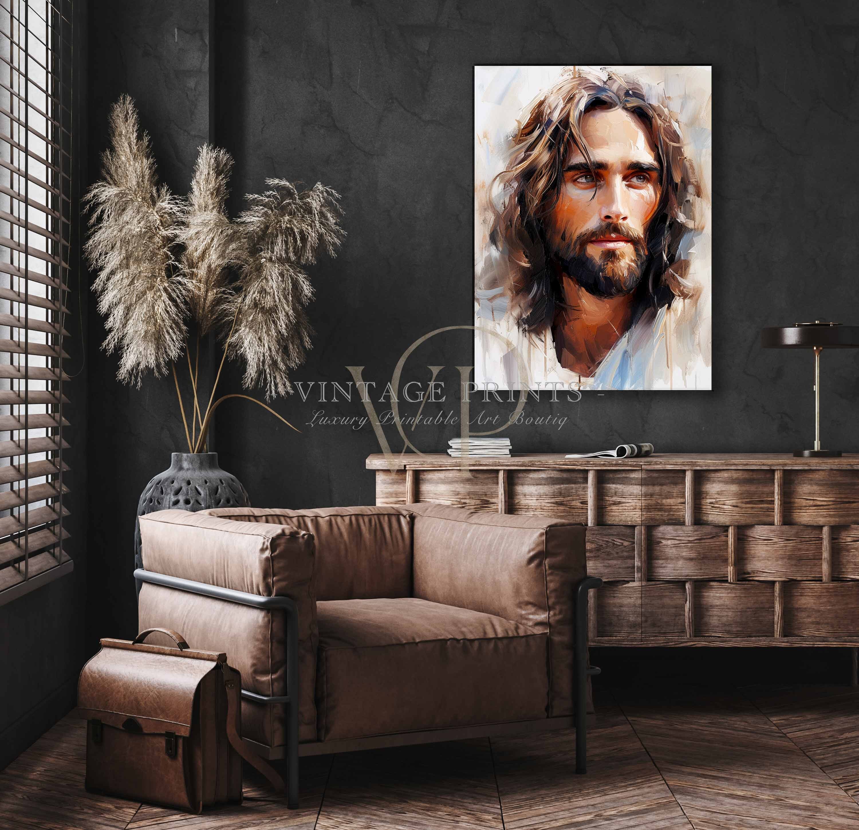 Profound Gaze Portrait of Christ Inspirational Christian Art Print ...