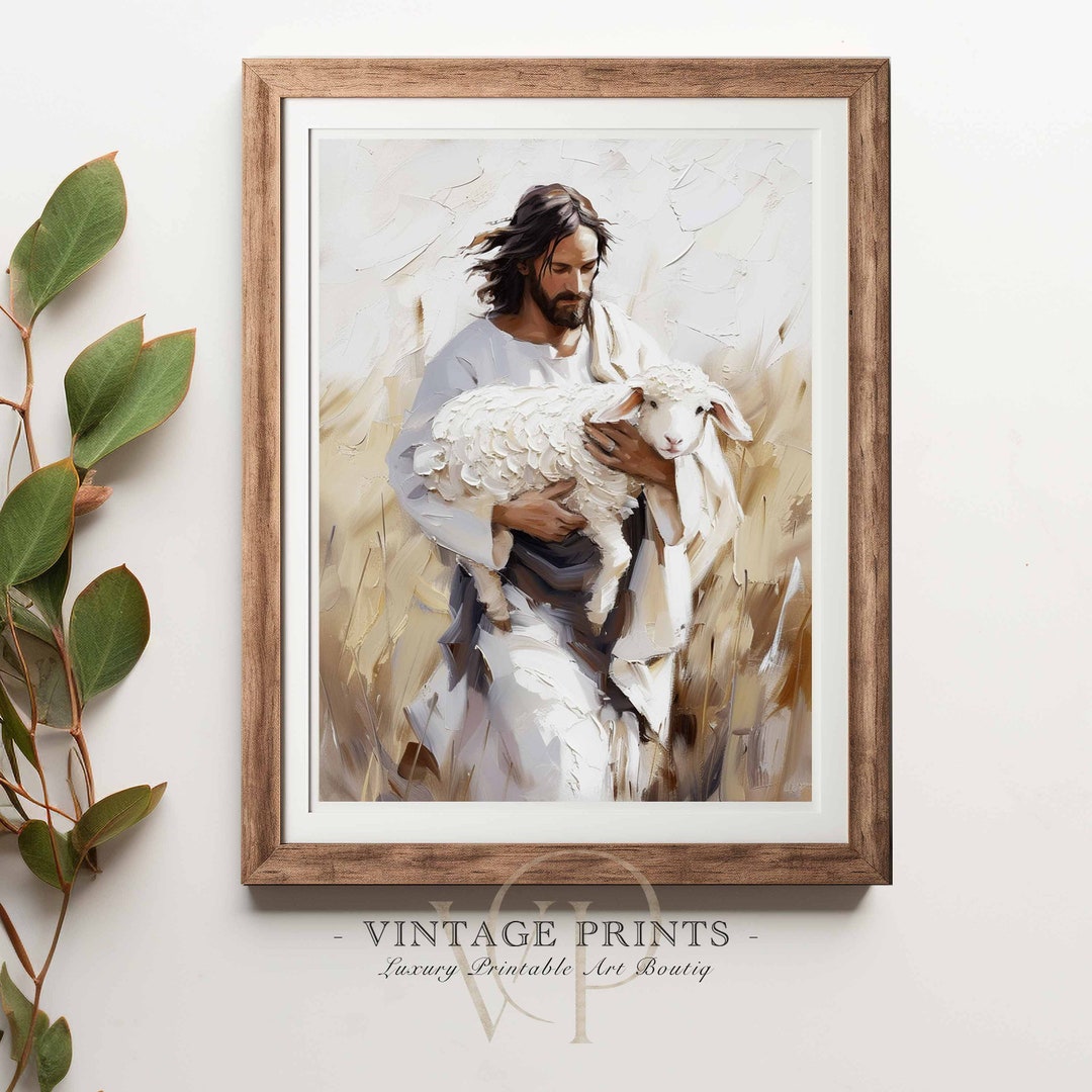Embrace of the Shepherd | the Good Shepherd and His Sheep | Peaceful ...