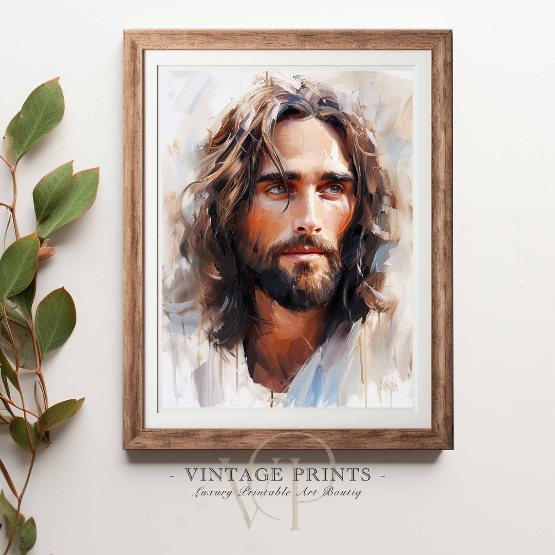 Profound Gaze | Portrait of Christ | Inspirational Christian Art Print ...