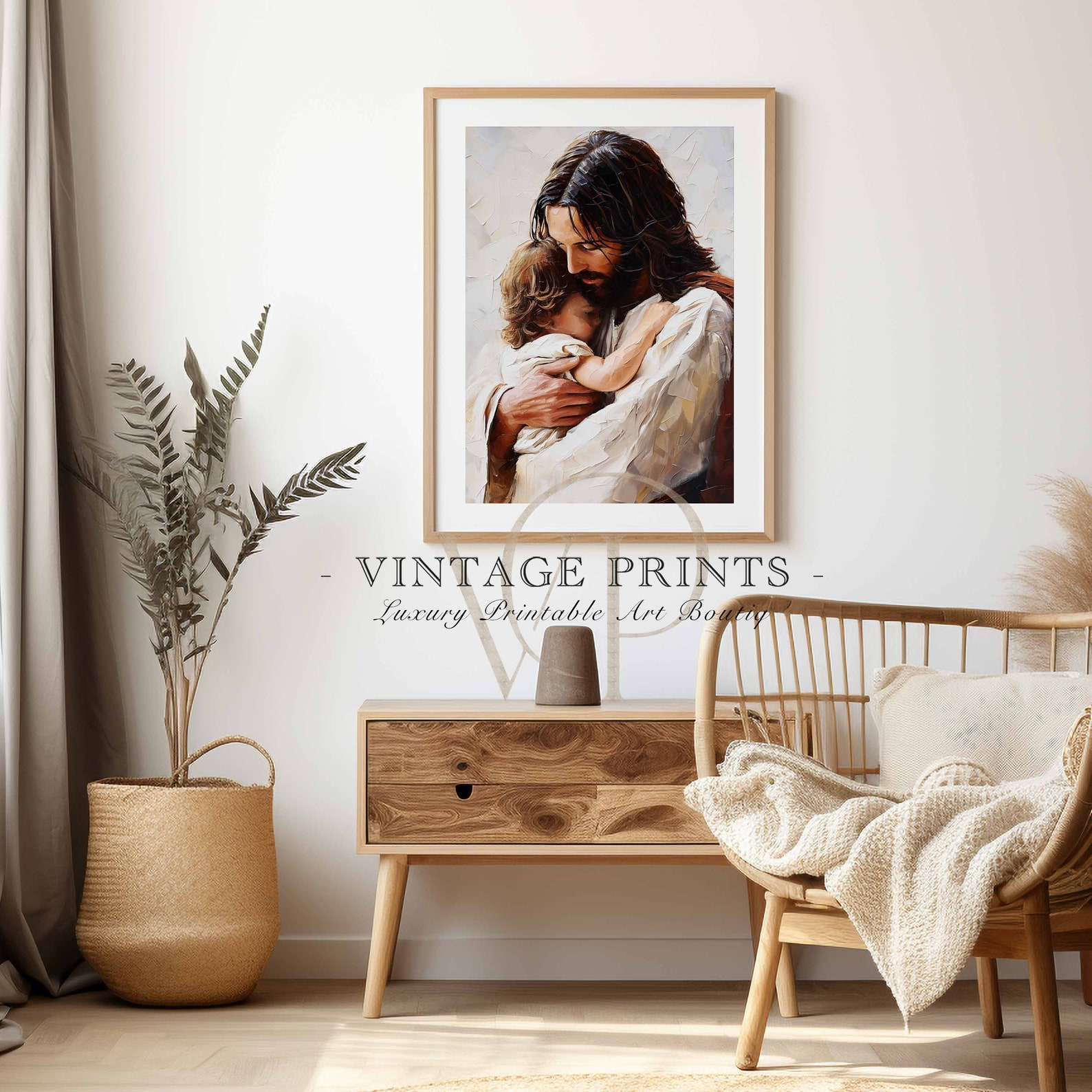 Embrace of Grace | Jesus and Child | Heartwarming Christian Art Print ...