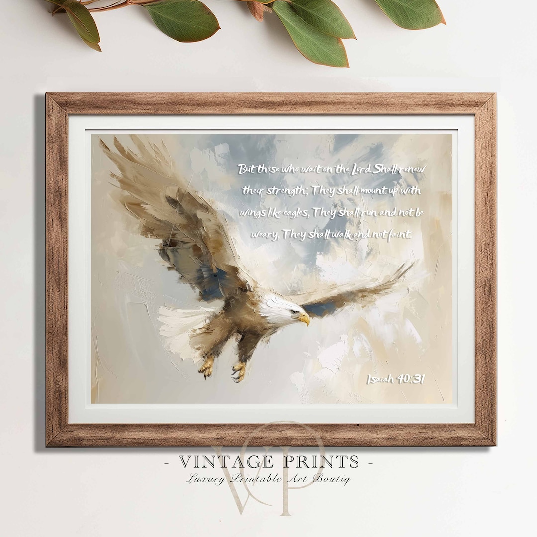 Sovereign Flight | Majestic Eagle Art | Isaiah 40:31 Inspired | Hope in ...