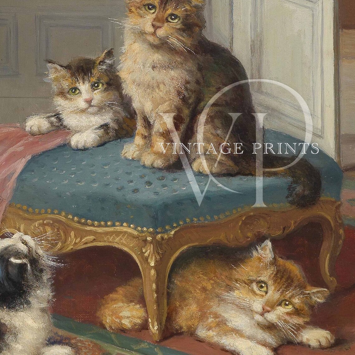 Victorian Cats Wall Art | Little Kittens Art Prints | Vintage Prints ...