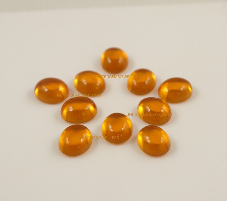 Citrine Quartz Gemstone Smooth Cabochon Flat Bottom Citrine - Etsy India