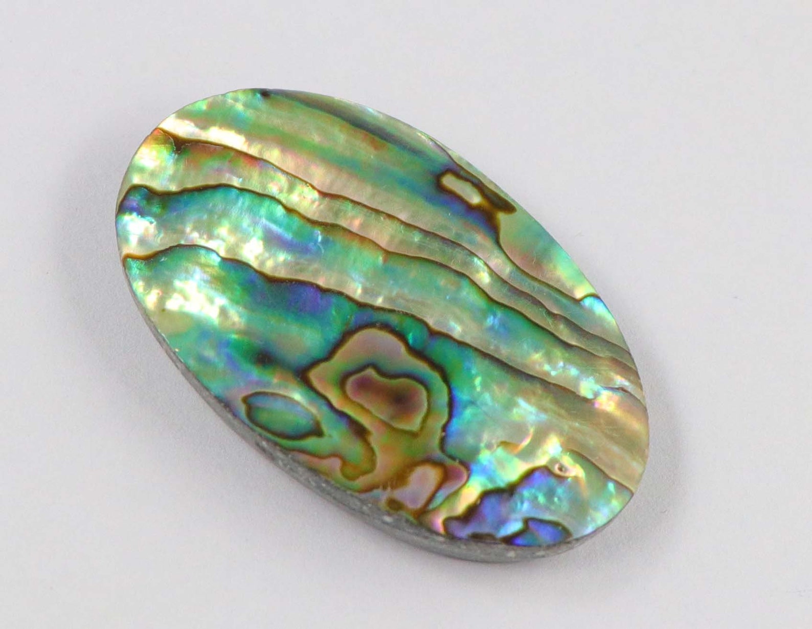 Abalone Shell Natural Gemstone Oval Pear Shape Flat Bottom | Etsy