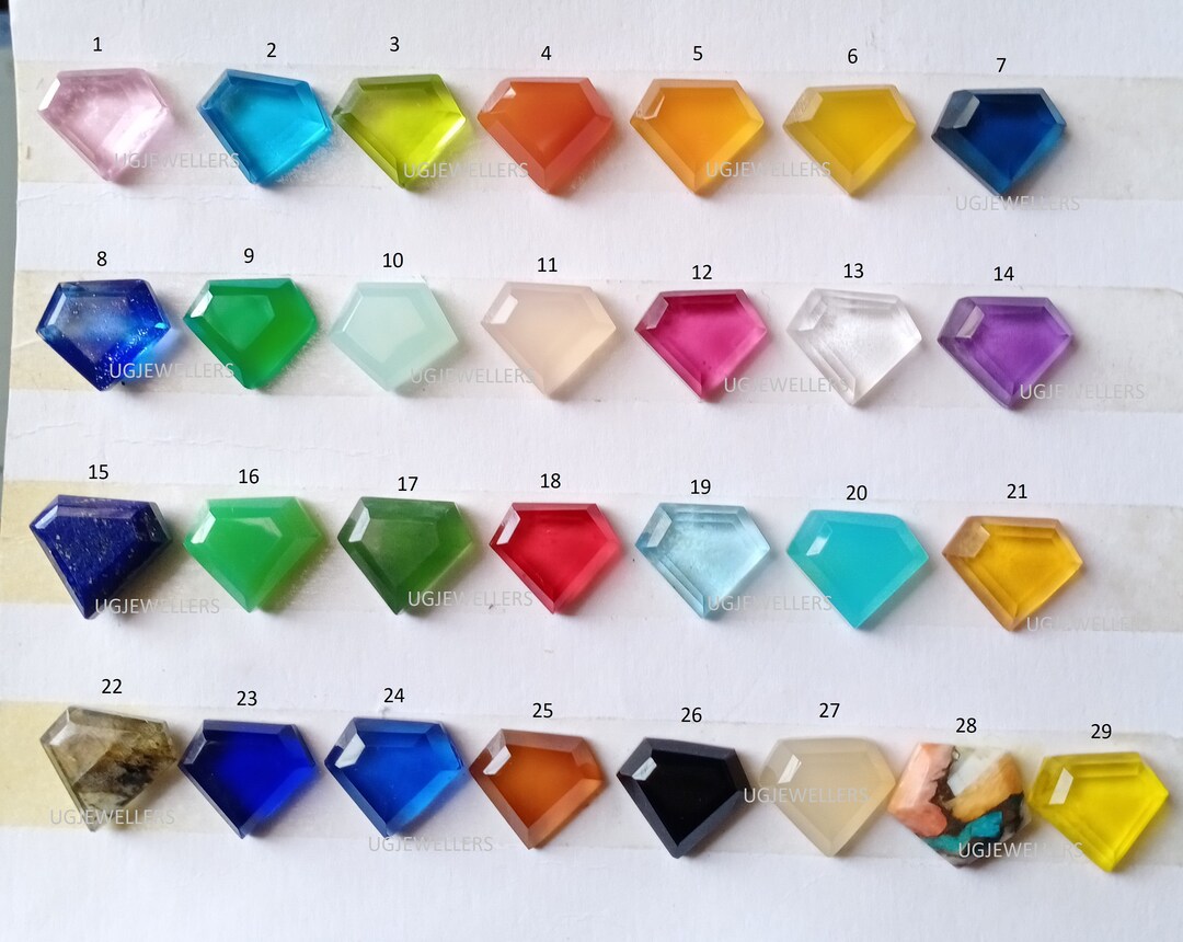 Kite Gemstone 13X11 Mm Kite Shape Tablet Cut Kite Shape Flat Bottom ...