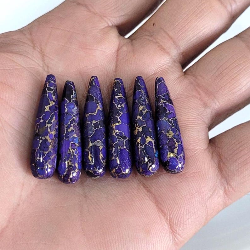 AAA+ Quality Blue Copper Turquoise Smooth Drops Approx. 35X10 Mm ...