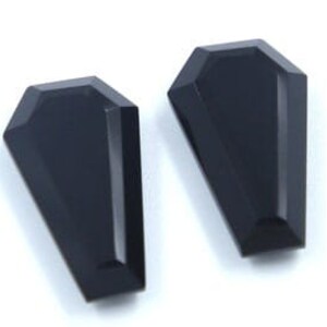 Natural Black Onyx Tablet Cut Both Side Tablet Cut Hexagon Coffin Cut ...