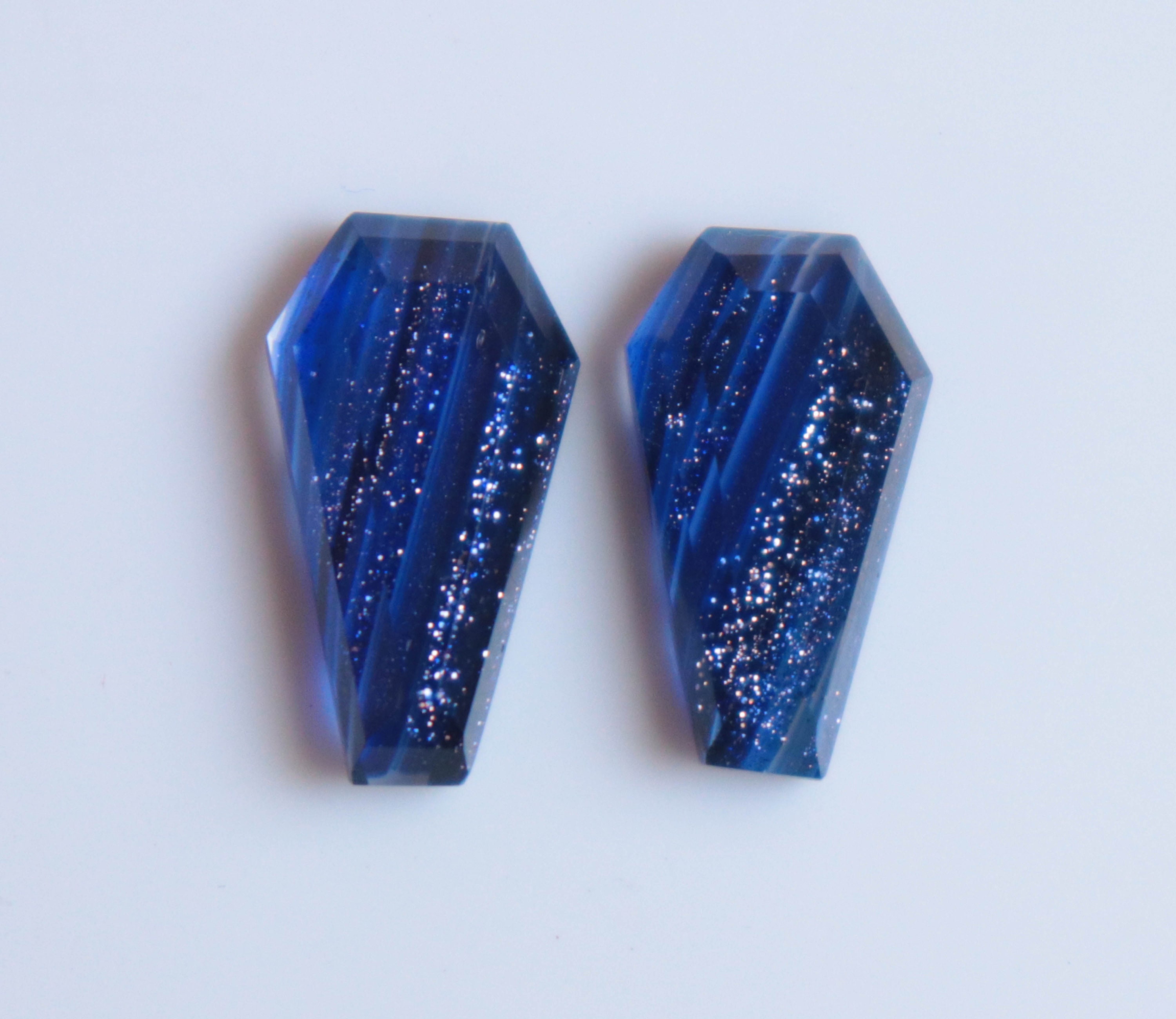 1 Pair Iolite Moonstone Quartz 18X10 mm Coffin Shape Single | Etsy