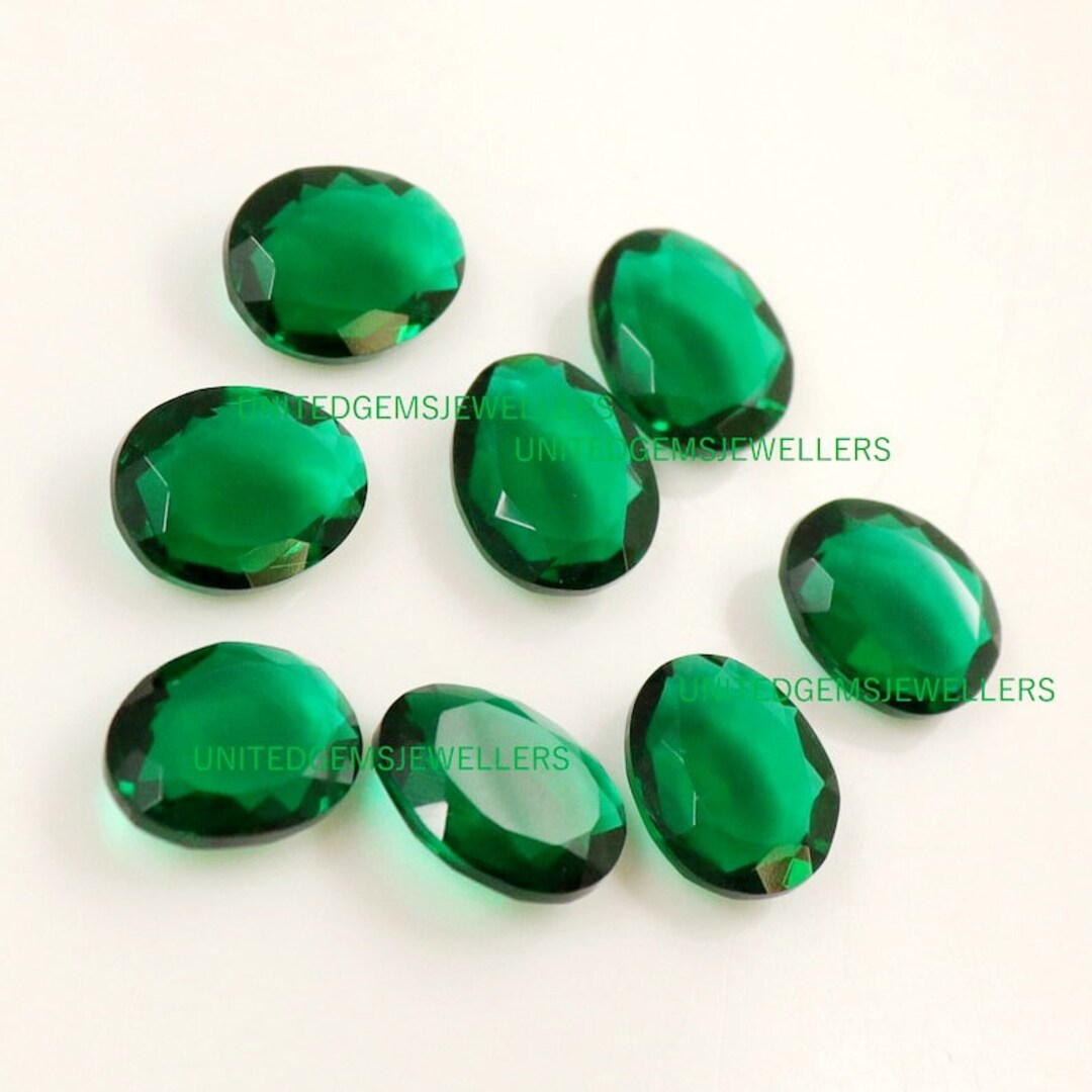 10 Pcs Lot Emerald Quartz Talpe Cut Gemstone 8X6 Mm to 20X15 Mm Emerald ...
