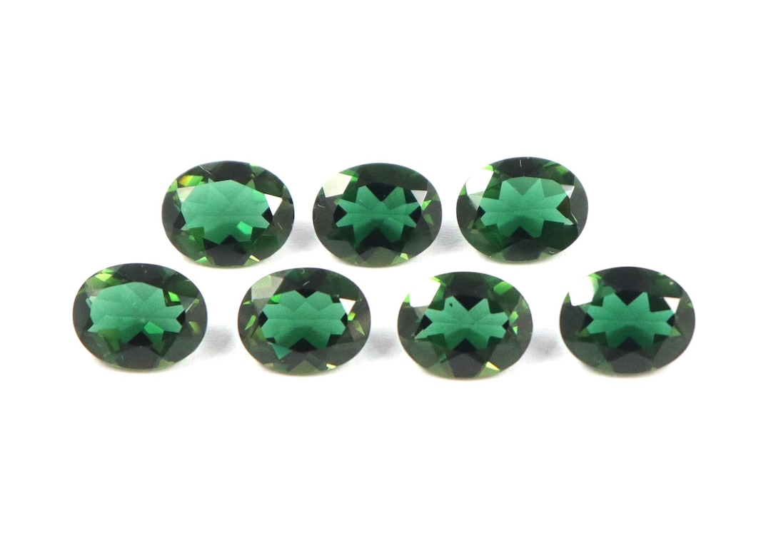 Oval Emerald Hydro Gemstone: 7 Pcs, 10x8 Mm, Jewelry Making - Etsy