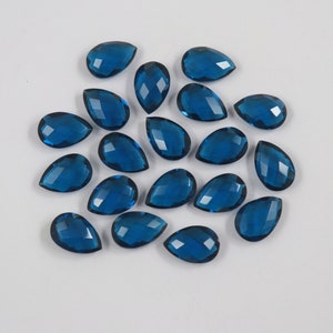 London Blue Topaz Quartz Pear Shape 15X10 Mm Pear Cut 10 Pcs Jewelry ...