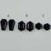 Natural Black Onyx Tablet Cut Both Side Tablet Cut Hexagon Coffin Cut ...