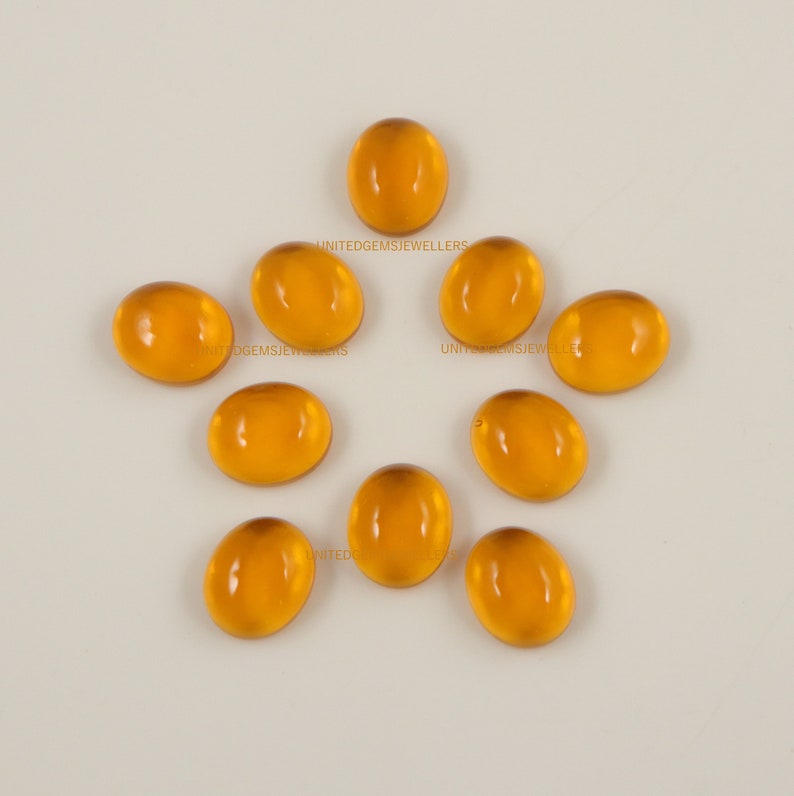 Citrine Quartz Gemstone Smooth Cabochon Flat Bottom Citrine - Etsy India