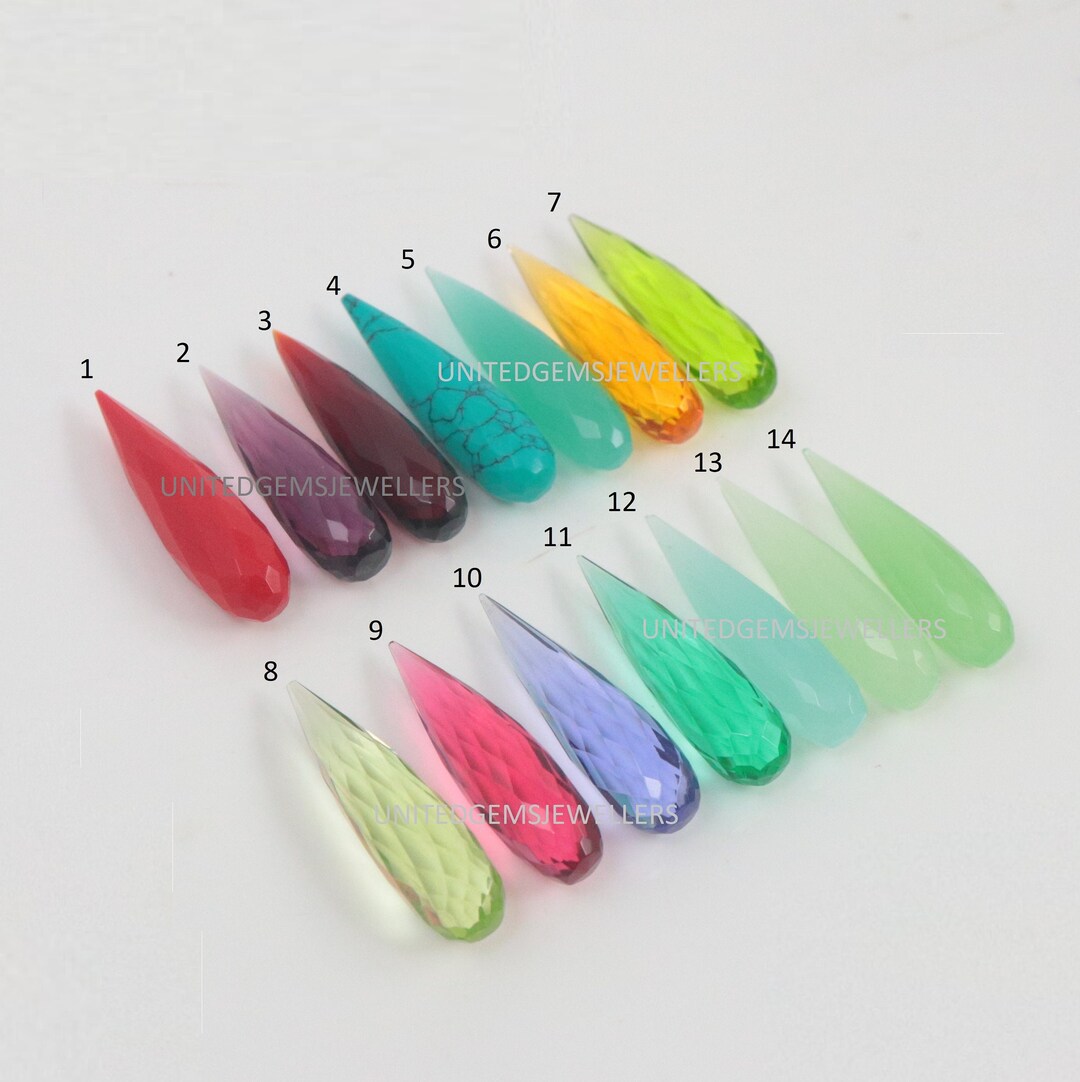 A Beautiful Pair Long Drops Faceted Cut Drops Handmade - Etsy