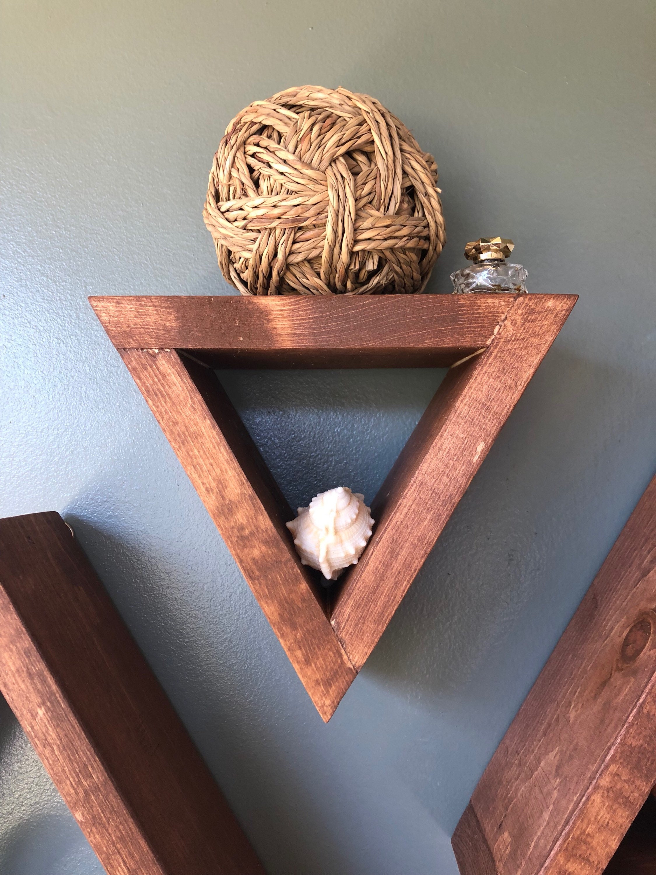 Wood Shelf Wood Triangle Shelves Floating Shelf Wood | Etsy