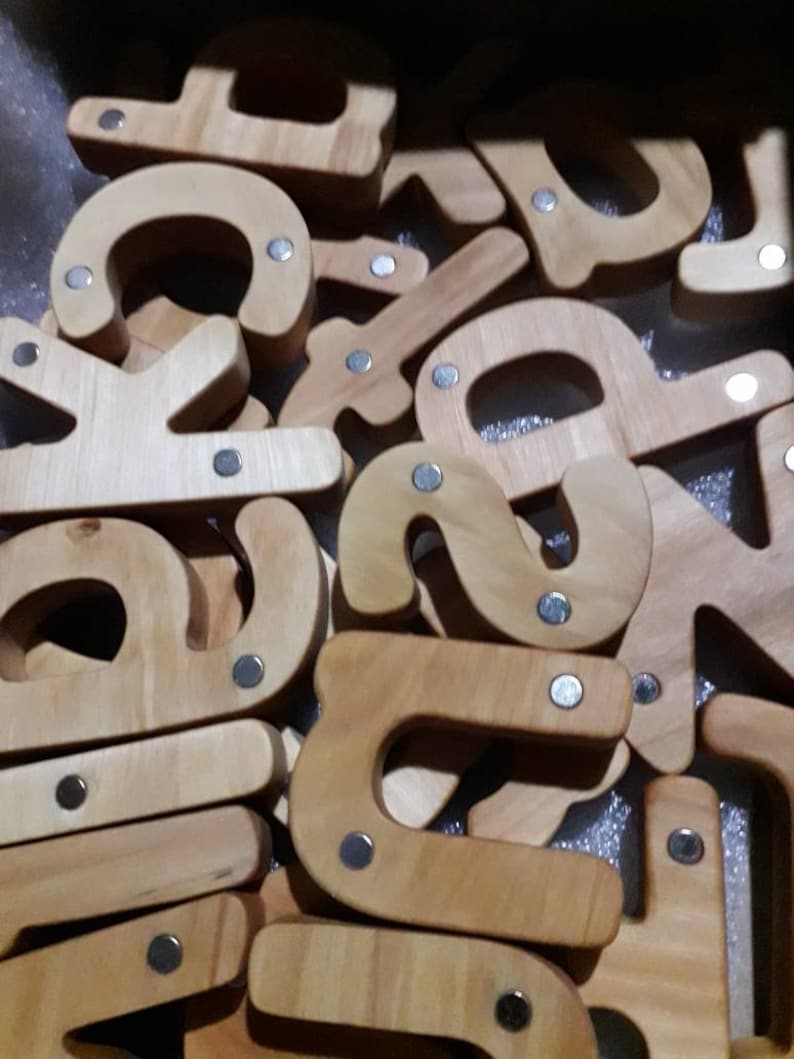 Magnets Lower Case Letters ABC English Wooden Alphabet Wood | Etsy