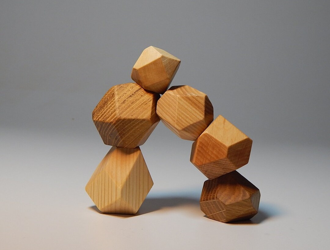 Balancing Game Wooden Blocks Wood Stones Tumi Waldorf Materials ...