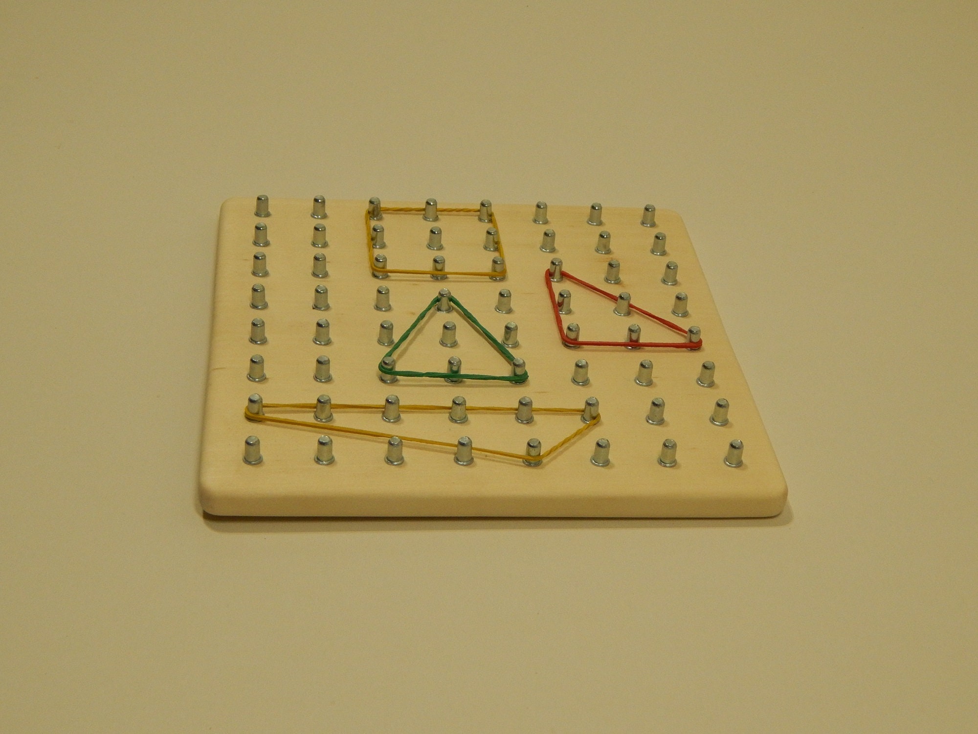 Geoboard Wood Wooden Geo Board Peg Metal Pins Graphing Busy Board ...