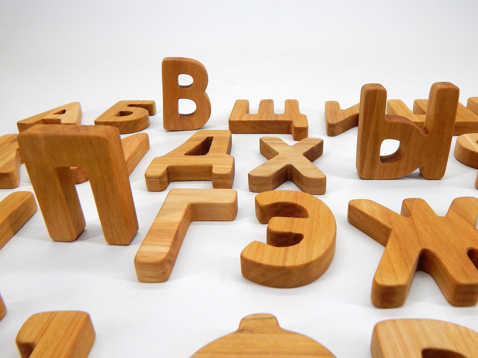 Magnets Letters Russian Wooden Alphabet Wood Magnetic Vintage Letters ...