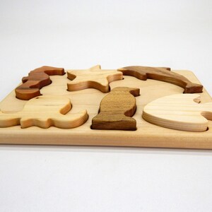Wood Ocean Puzzle Sea Animals Busy Board Toy Fat Brain Sorter Toys ...