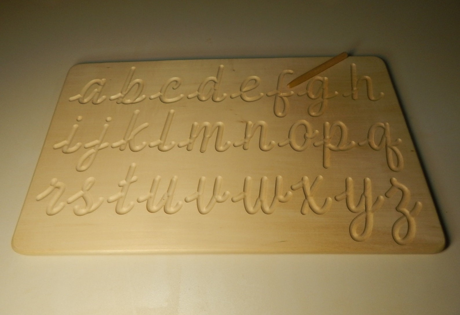BIG Tracing Board Alphabet Cursive Wood Alphabet Lowercase - Etsy