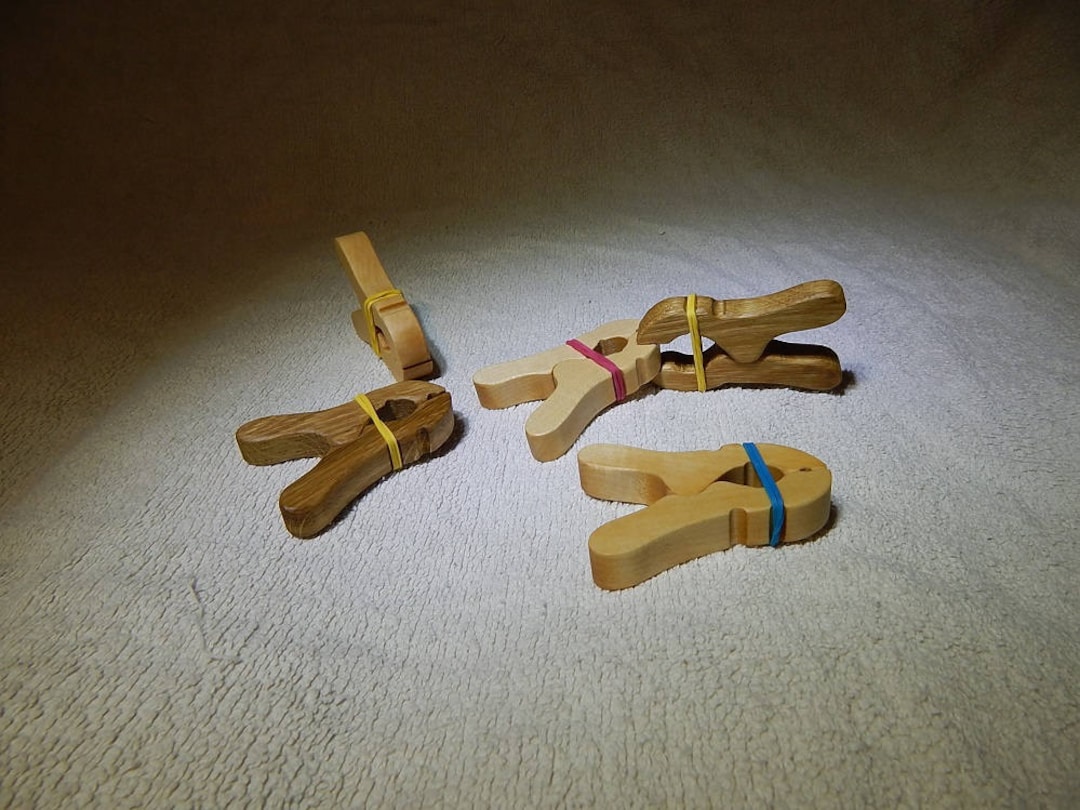 BIG Wood Clothespin Toy Waldorf Toy Pin Christmas Gift Toddler Wooden ...