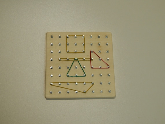 Wooden Geoboard 5x5 and Wood Geo Board 6x6 Wood Natural Board | Etsy