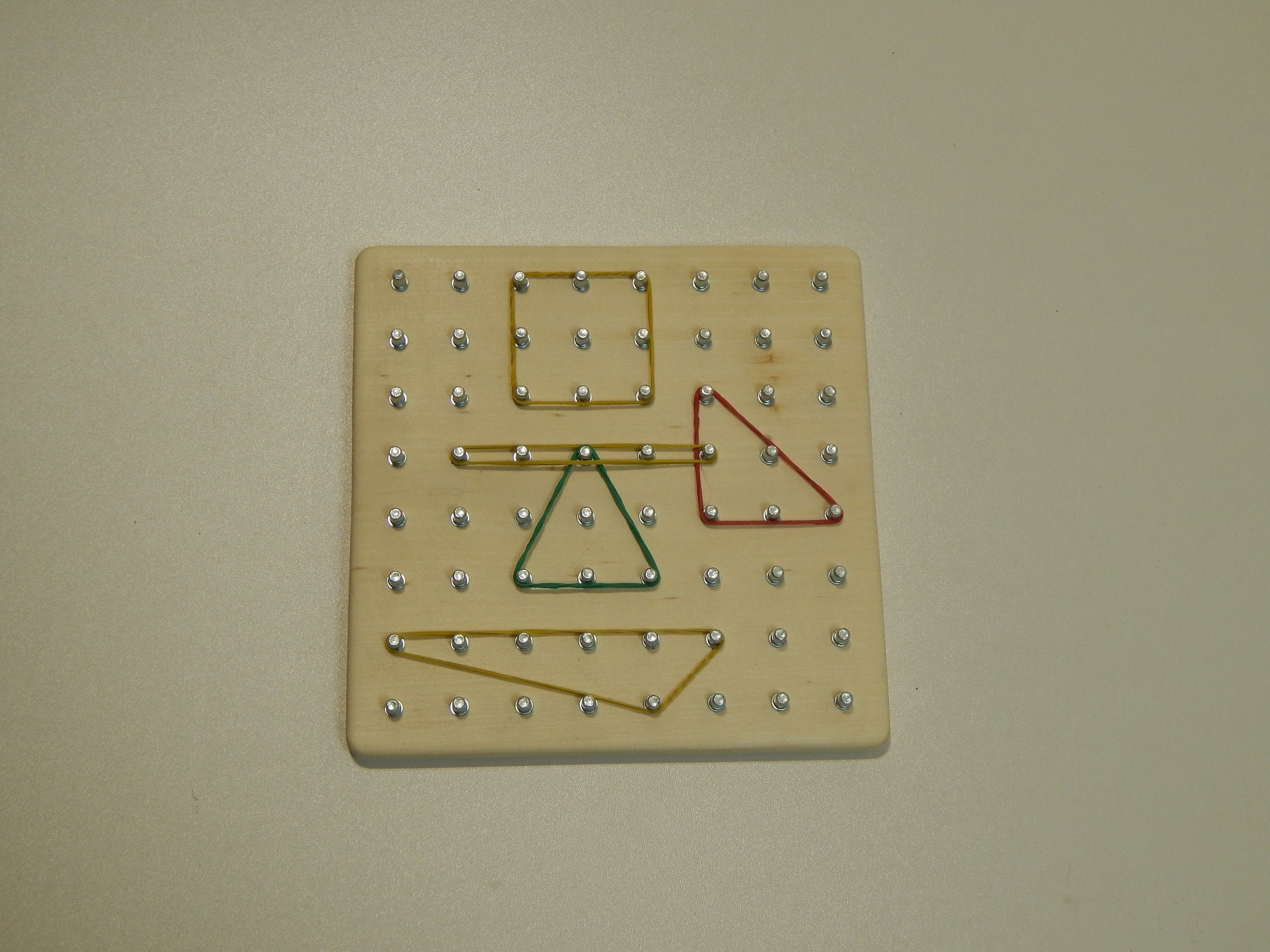 Geoboard Wood Wooden Geo Board Peg Metal Pins Graphing Busy Board ...