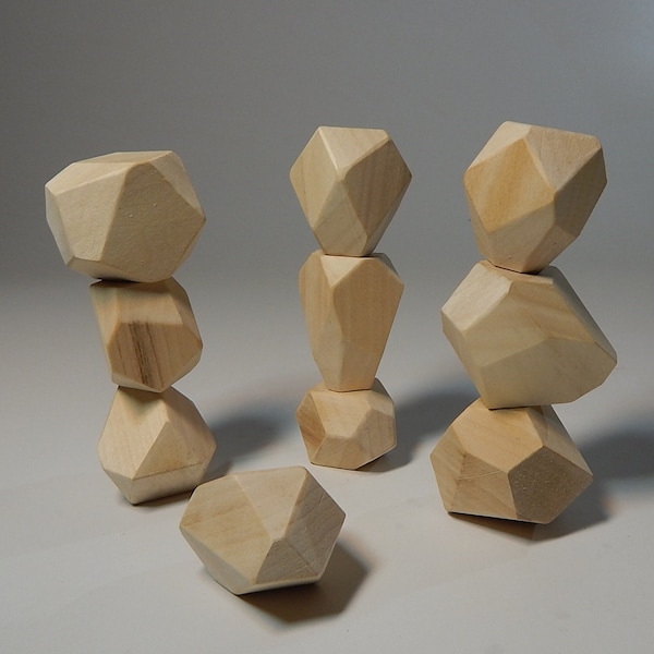 Wooden Geometric Blocks - Etsy