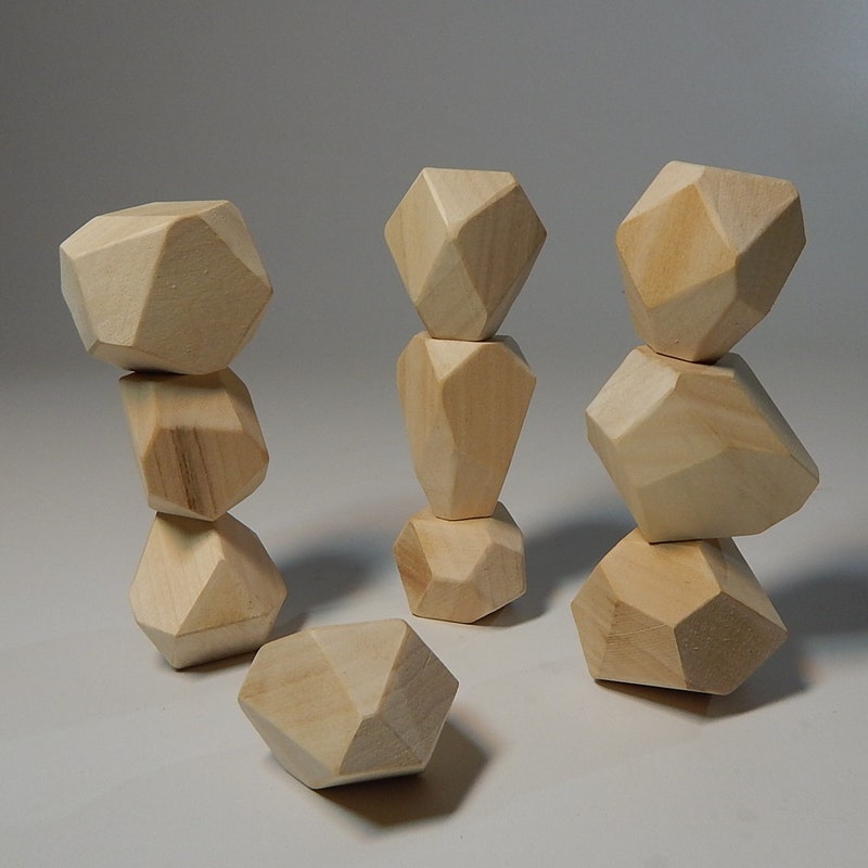 Wooden Geometric Blocks - Etsy