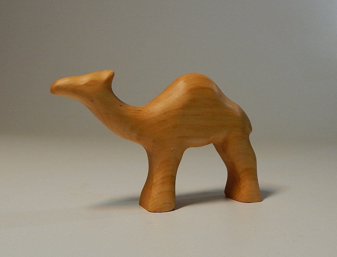 Wood Camel Toy Waldorf Animal Wooden Sculpture Figurine - Etsy