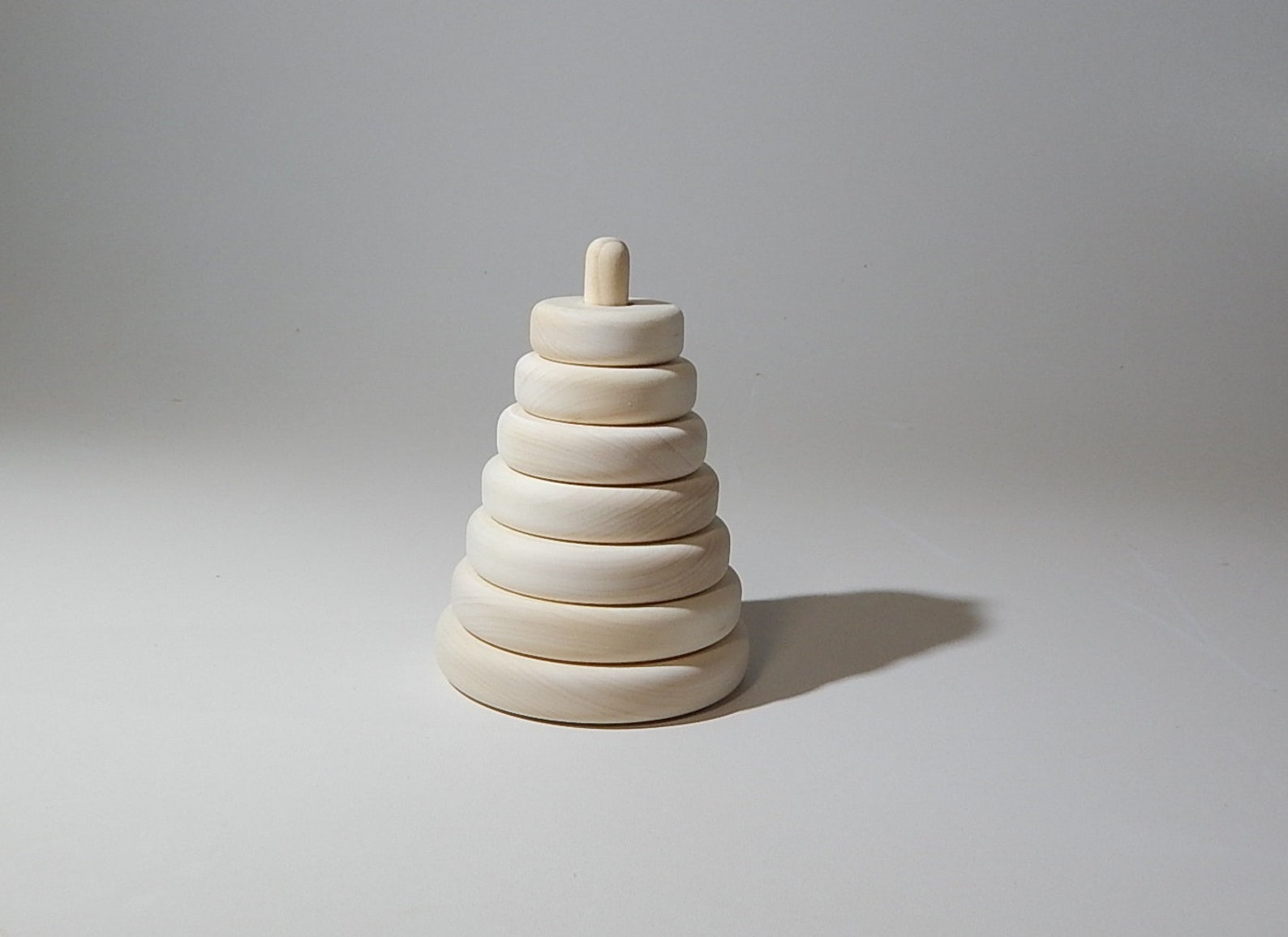 Montessori Wooden Pyramid Wooden Pyramid Learning Toy Circular - Etsy