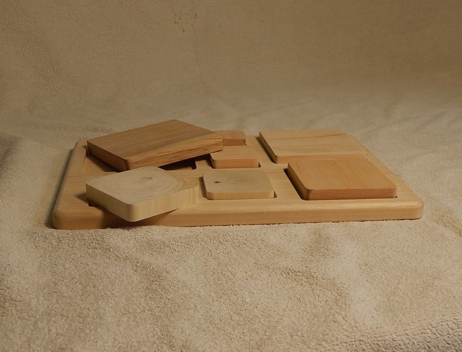 Wood Puzzle Square Montessori Puzzle Toy for Babies and Toddlers ...