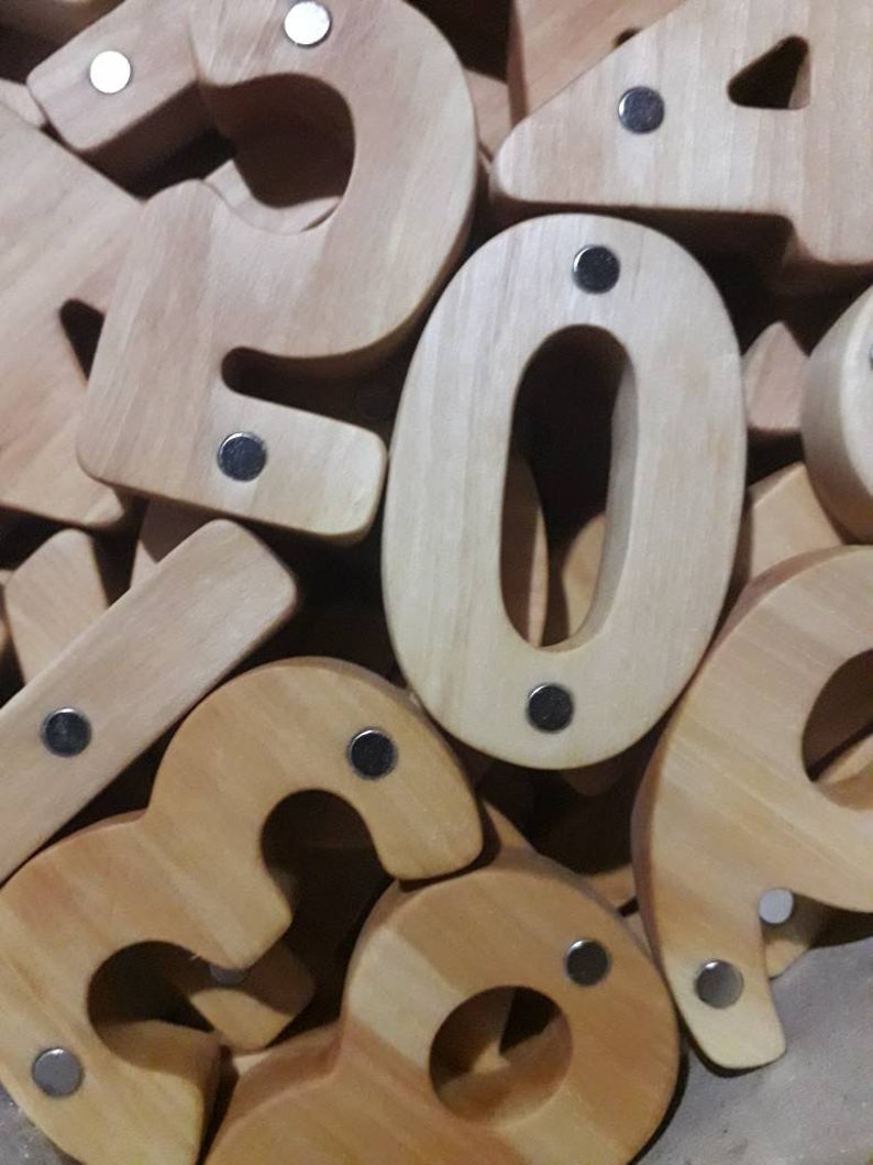 BIG Magnets Wooden Numbers Games 0-9 Educational Counting Toy - Etsy