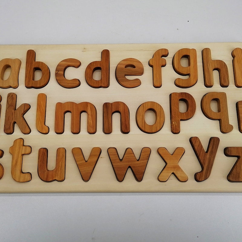 Wooden Puzzles Letters - Etsy
