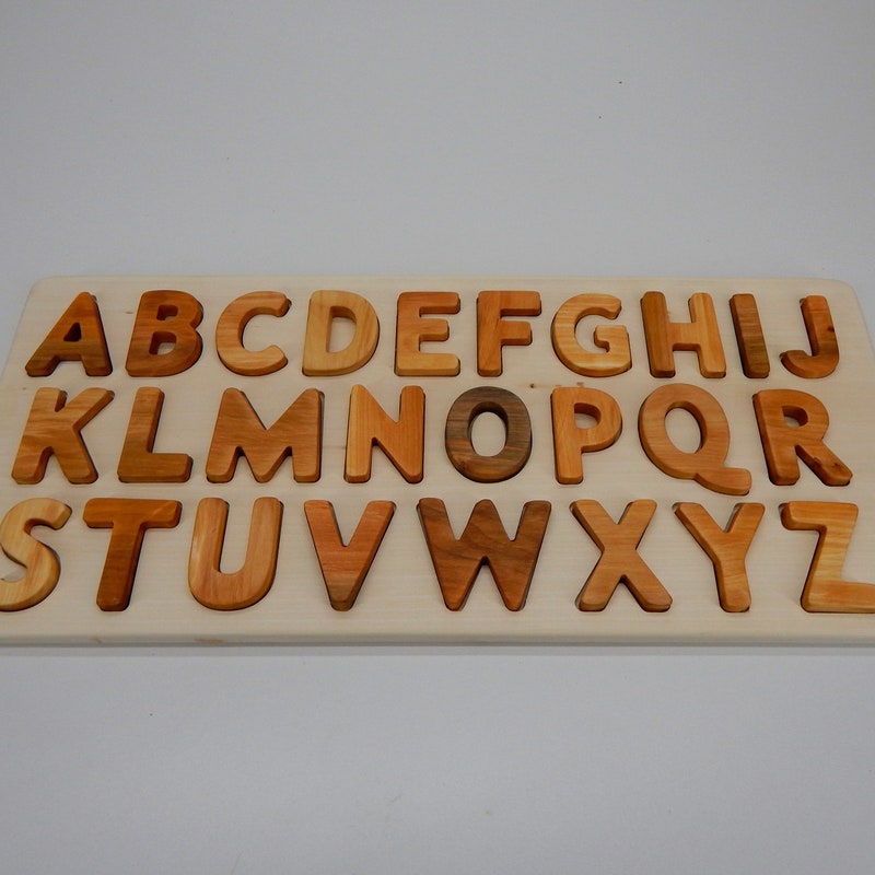 Wood Alphabet Puzzle - Etsy