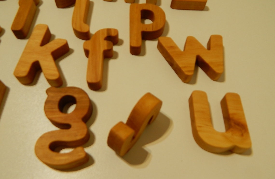 Magnets Lower Case Letters ABC English Wooden Alphabet Wood - Etsy