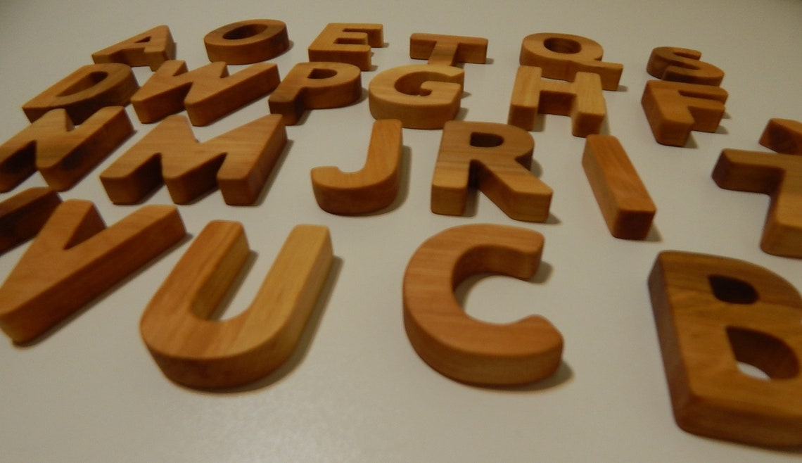 Magnets Letters ABC English Wooden Alphabet Wood Magnetic - Etsy